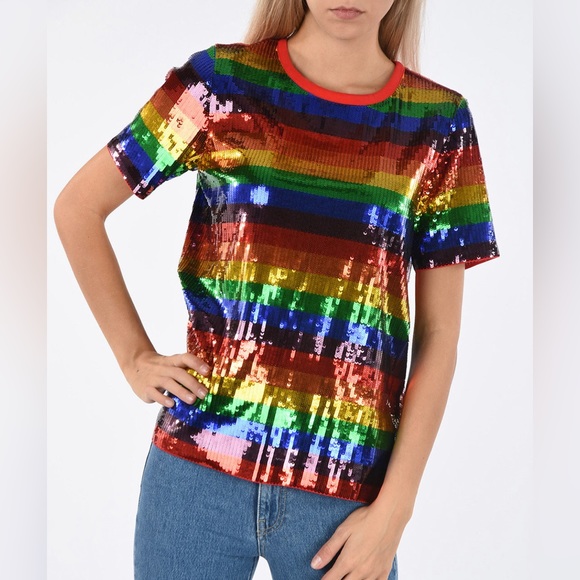 Michael Kors | Tops | Michael Kors Rainbow Sequin Topbrand New | Poshmark